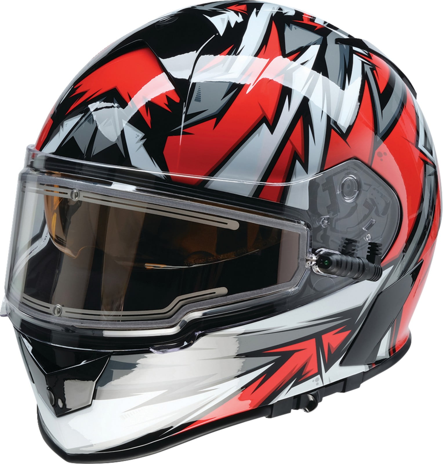 Z1R Warrant Neuron Snow Helmet w/Heated Electric Shield Red/White LG ...