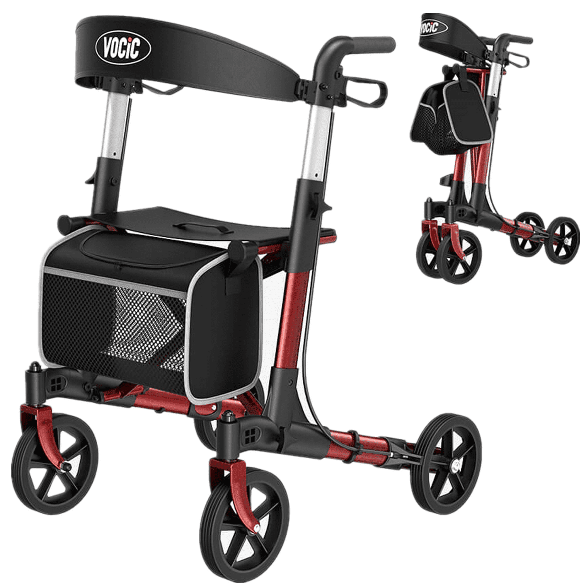 Z23 Lightweight 4-Wheel Rollator Walker With Seat HSA/FSA Eligible ...