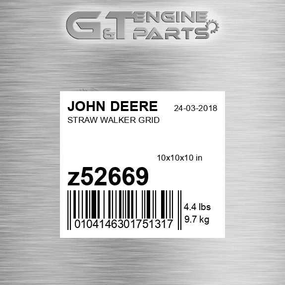 Z52669 STRAW WALKER GRID fits JOHN DEERE (New OEM) - Walmart.com