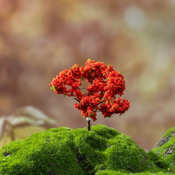 Z52LingLing Decoration Flamboyant Tree Miniature Figurine - Realistic ...