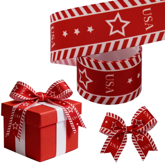 Z52LingLing Decoration Independence Day Ribbon (38mm Width, 10 yards/9 ...