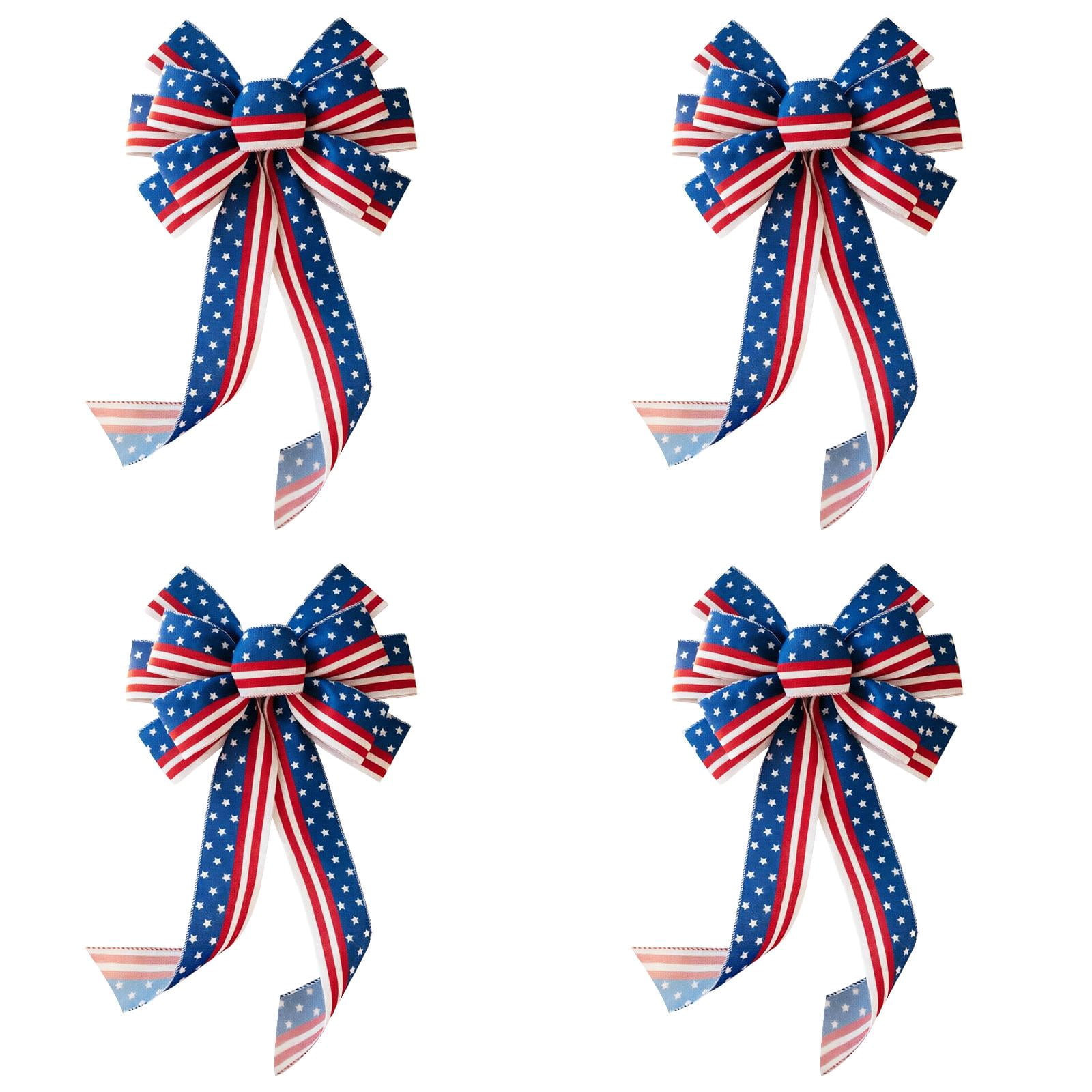 Z52LingLing Decoration Large Patriotic 4th of July Wreath Bow (50x28cm ...