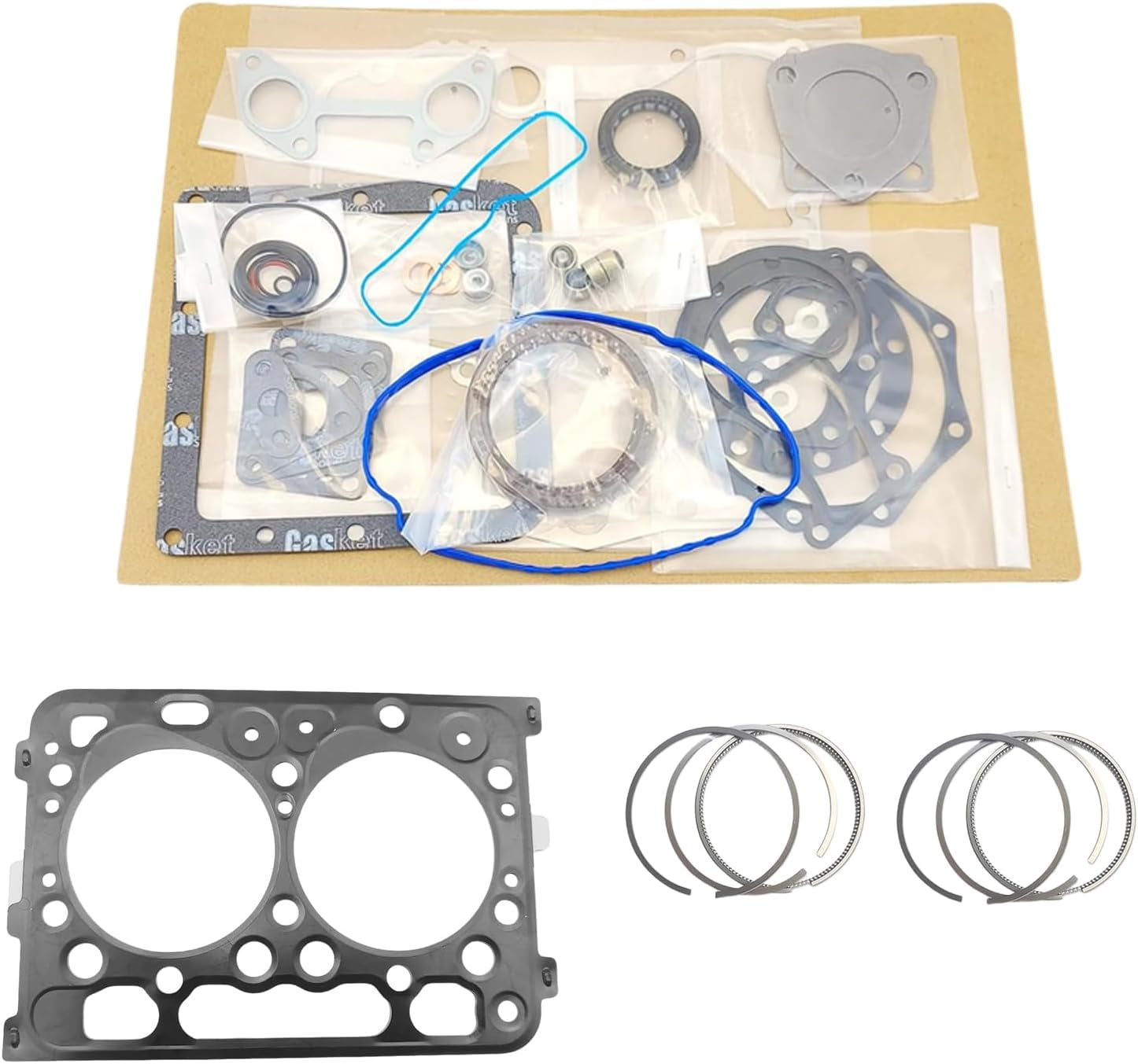 Z602 Full Gasket Kit + Piston Rings For Kubota Z602 Engine Sub-Compact ...
