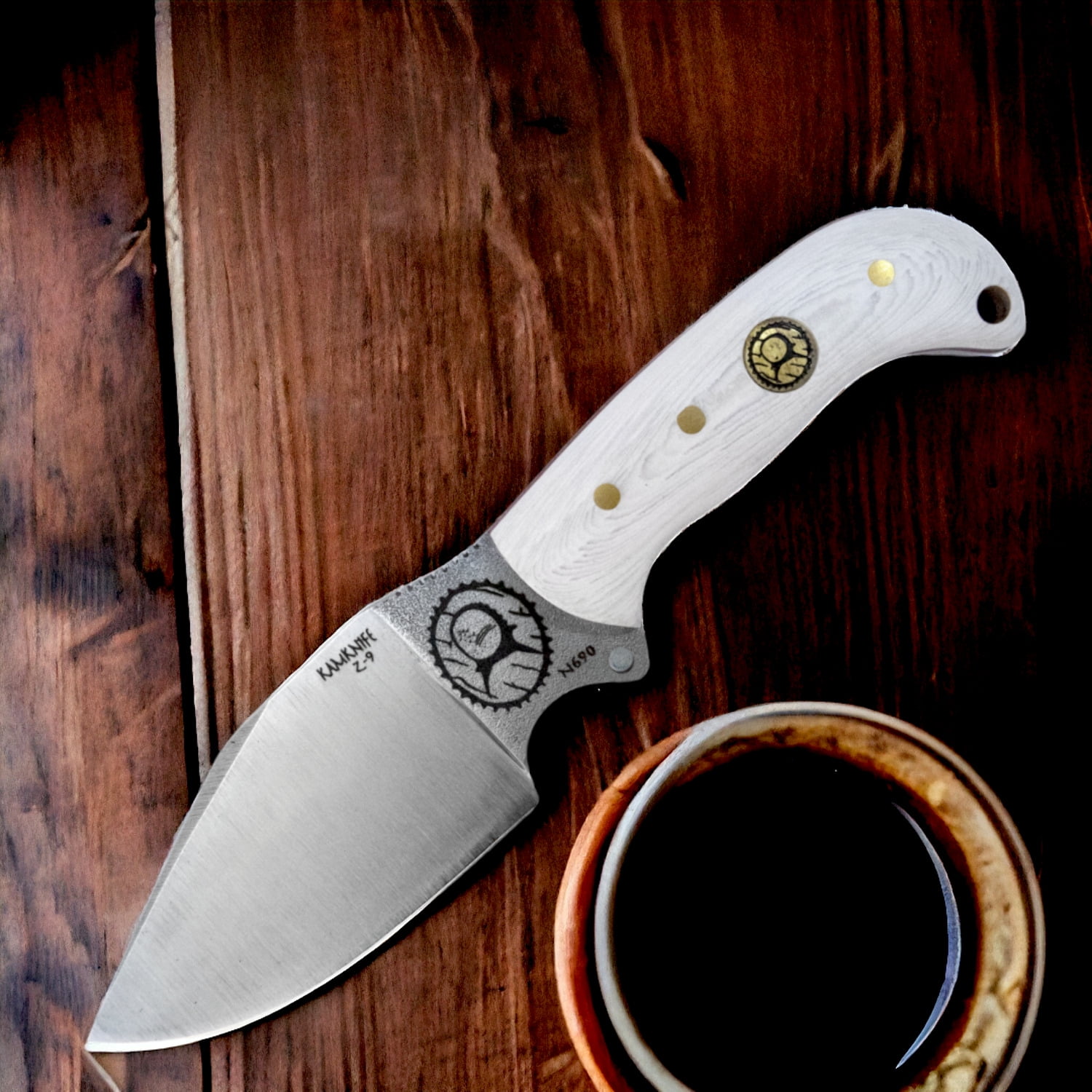 Z9 N690 Steel White Fixed Blade - Walmart.com
