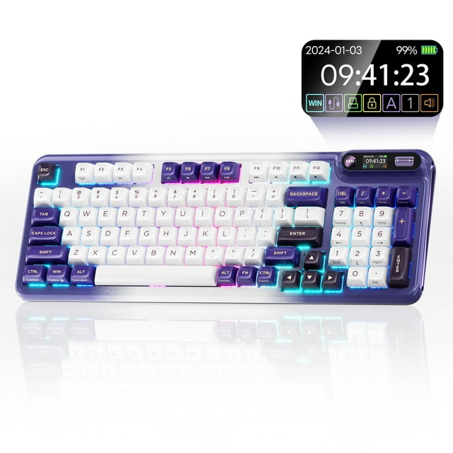 Z98 Wireless Keyboard w/Smart Display & Knob - Gasket Mount 98% Layout ...