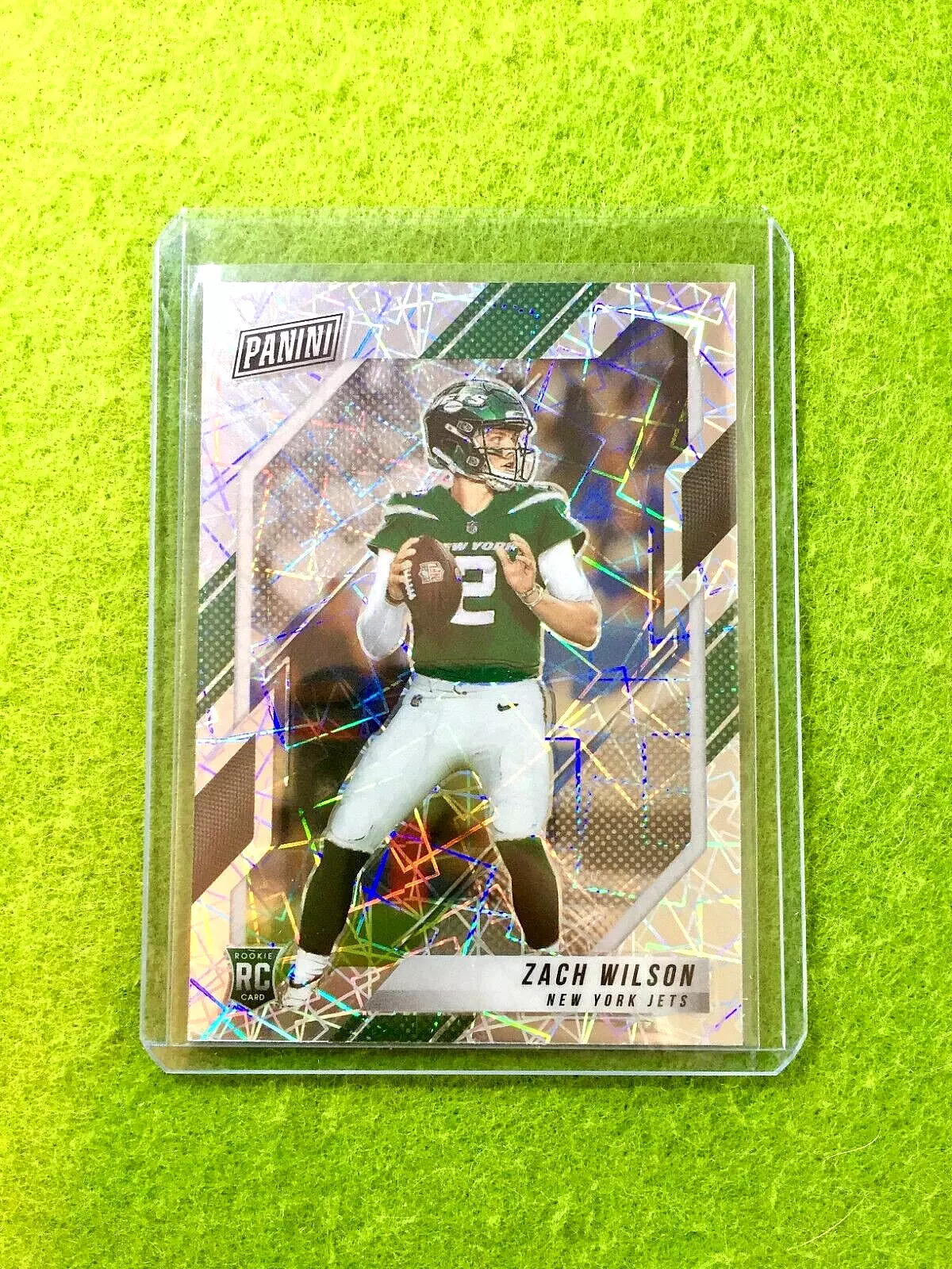 ZACH WILSON LAZER PRIZM SILVER ROOKIE CARD 2022 National Zach Wilson ...
