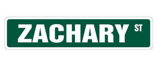 ZACHARY Street Sign Childrens Name Room Sign | Indoor/Outdoor | 30 ...