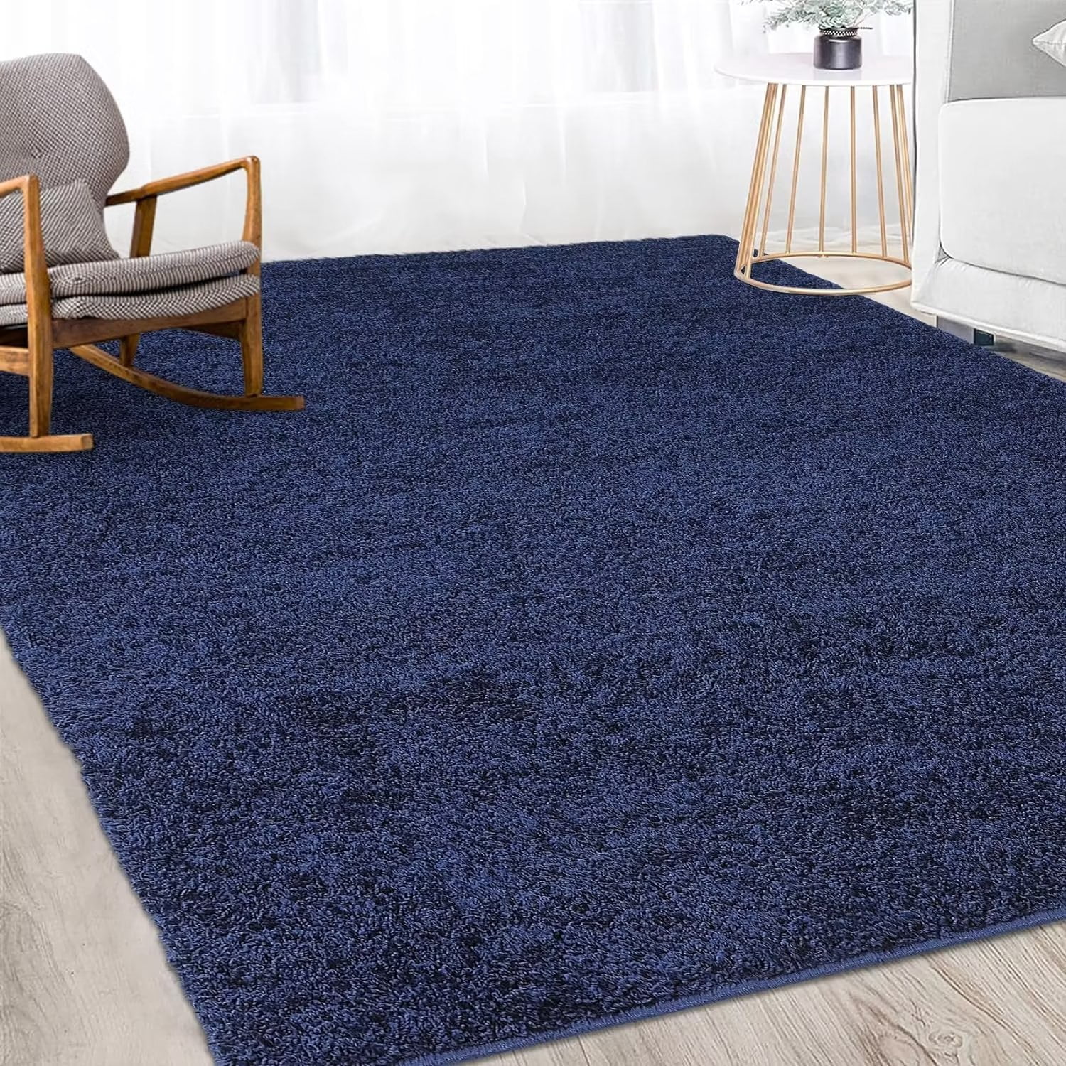 ZACOO 11' x 15' Navy Blue Area Rug for Living Room Bedroom Soft Luxury ...