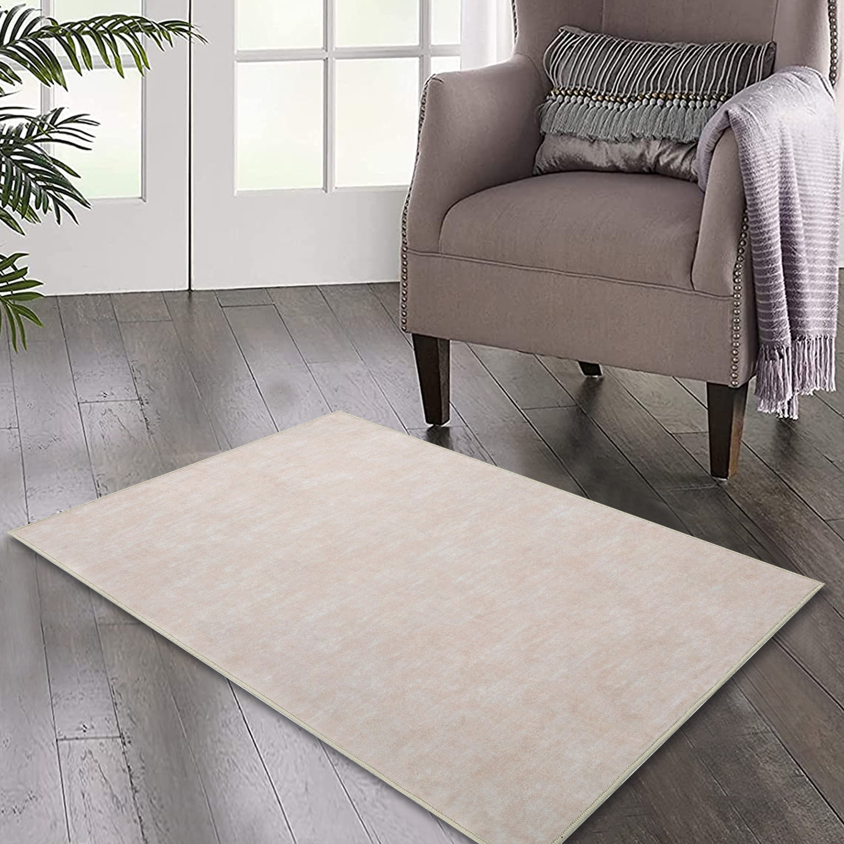 ZACOO 3x5 Area Rug Washable Rug Indoor Solid Non-Slip Floor Mat Modern ...