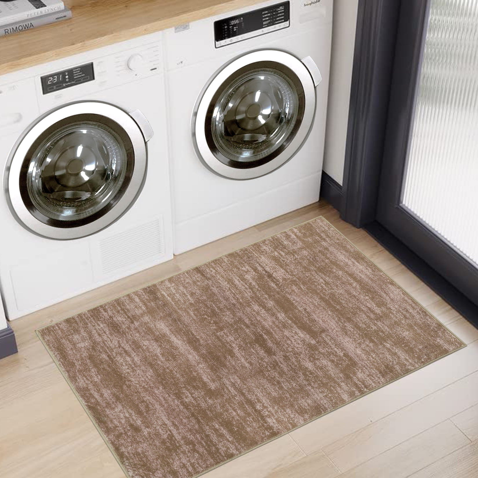 ZACOO 3x5 Area Rug Washable Rug Indoor Solid Non-Slip Floor Mat Modern ...