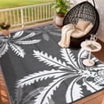 ZACOO 5'x8' Tropical Palm Tree Outdoor Rug, Waterproof UV Resistant ...
