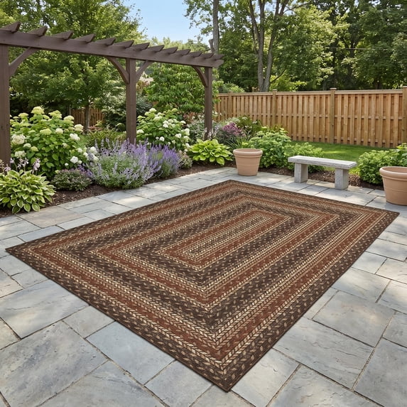 ZACOO 8'x10' Easy Jute Braided Border Machine Washable Area Rug for ...