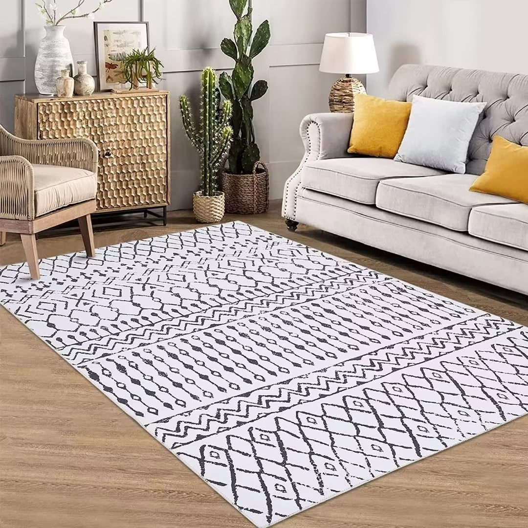 ZACOO Geometric Pattern Area Rug 8x10 Feet Large Modern Boho High ...