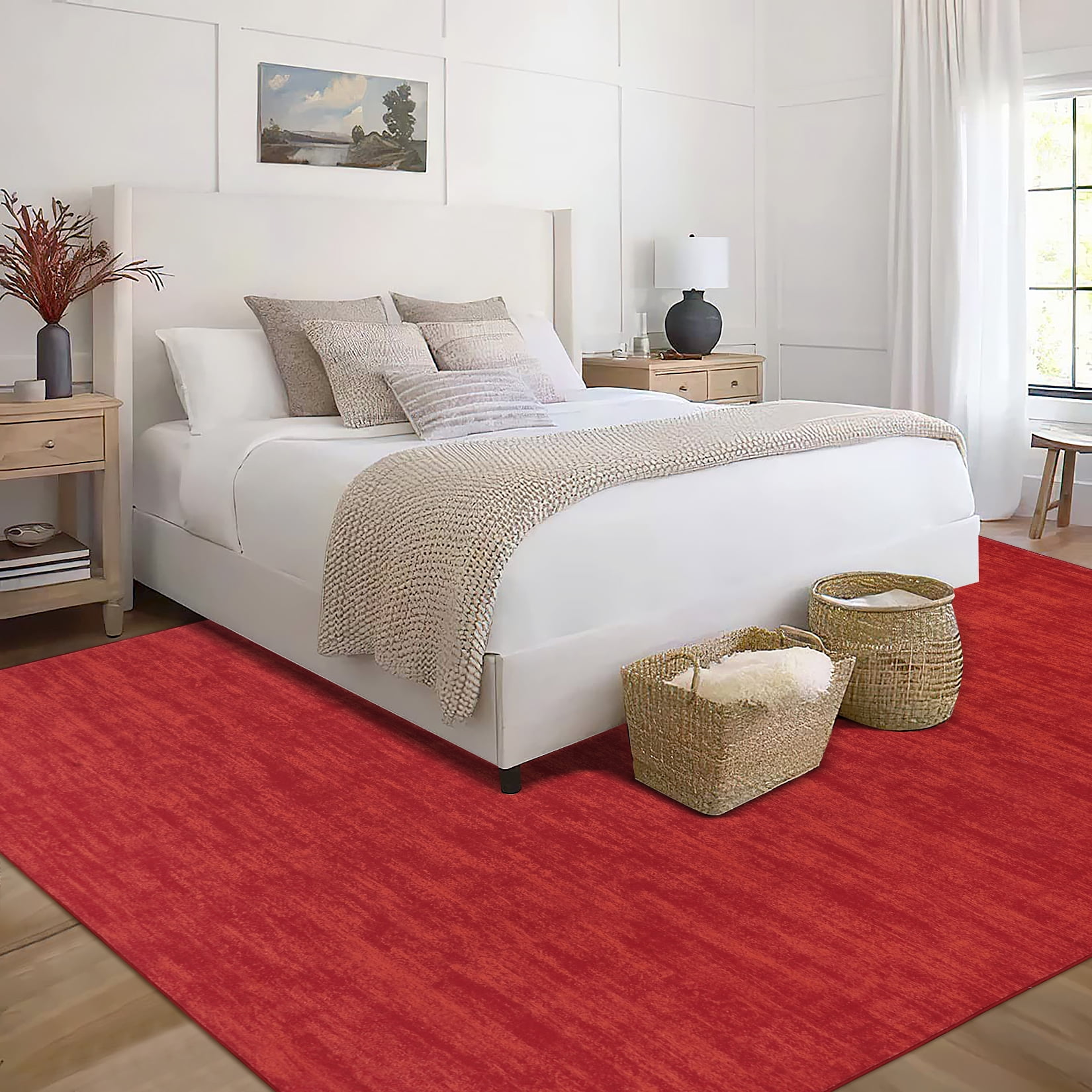 ZACOO Modern Large Area Rug 9' x 12' Washable Distressed Rug for Living ...