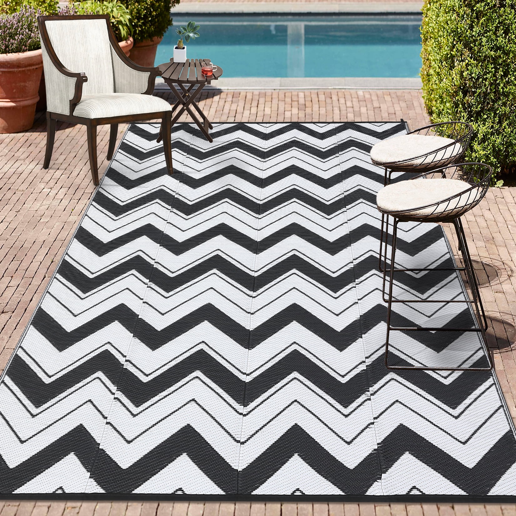 ZACOO Outdoor Rug Carpet Waterproof 5x8 Feet Reversible Patio Rug ...