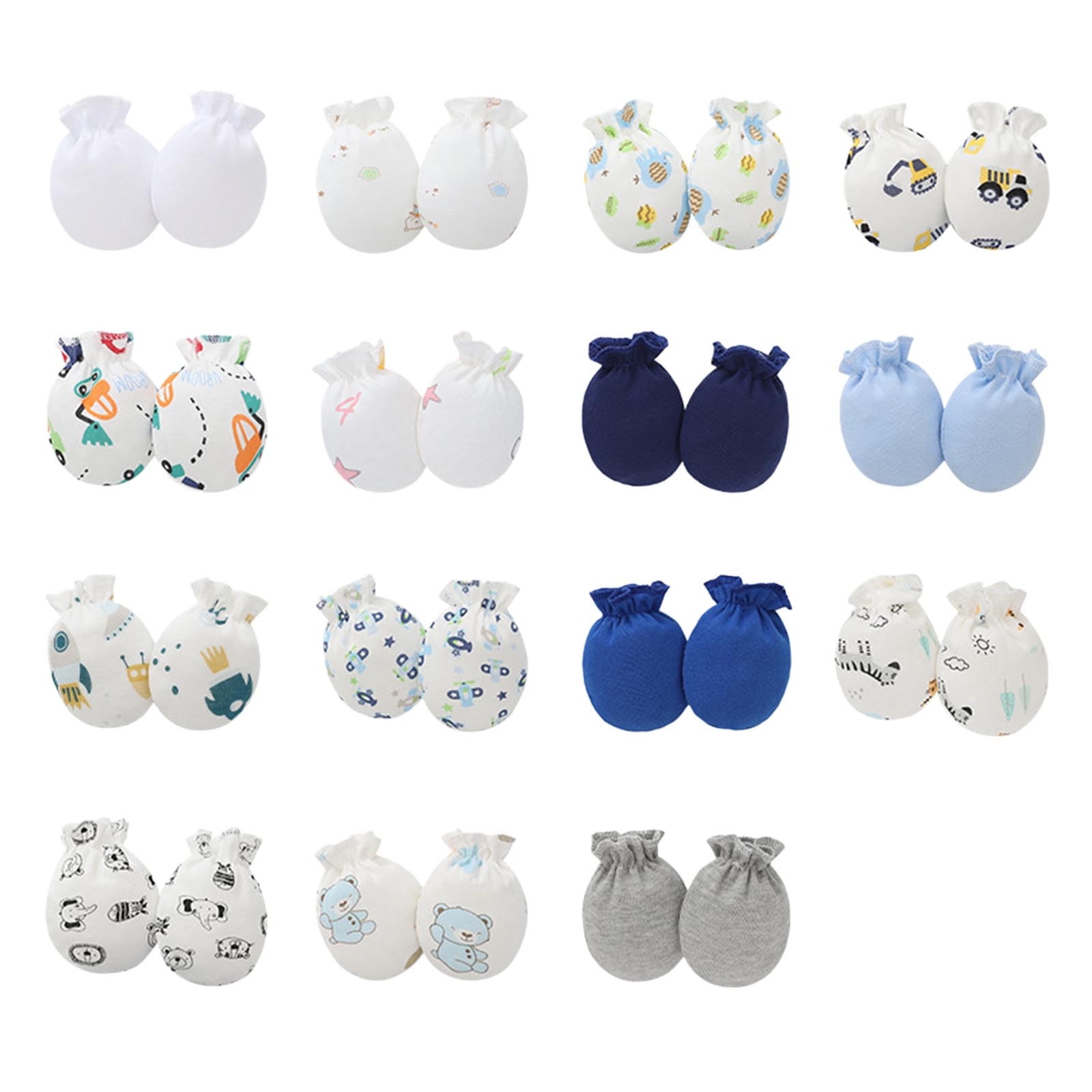 ZACPNCV 15 Pairs Baby Mittens No Scratch Mittens Newborn Infant Mittens ...