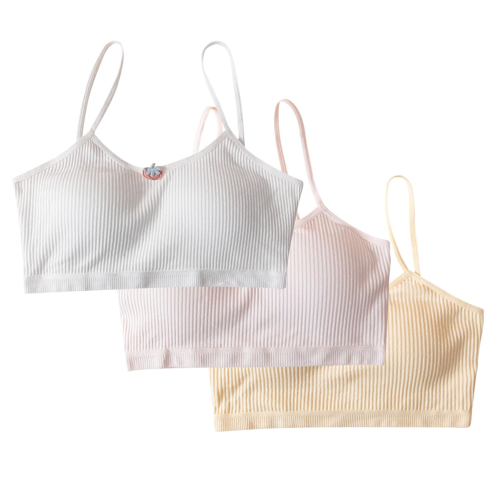 ZACPNCV 2PC Training Bras for Girls 7-13 Wide Straps Sports Seamless ...