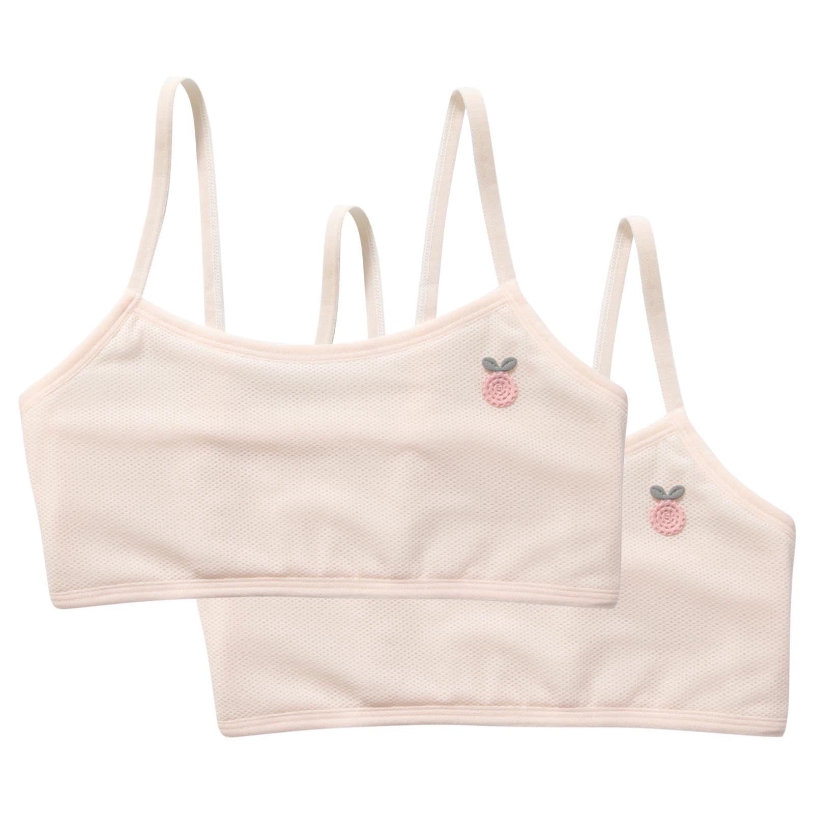 ZACPNCV 2PC Training Bras for Girls Sports Bra Yoga Strappy Scoop Neck ...
