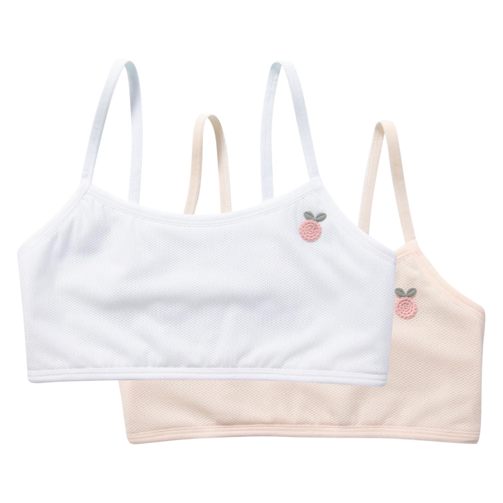 ZACPNCV 2PC Training Bras for Girls Sports Bra Yoga Strappy Scoop Neck ...