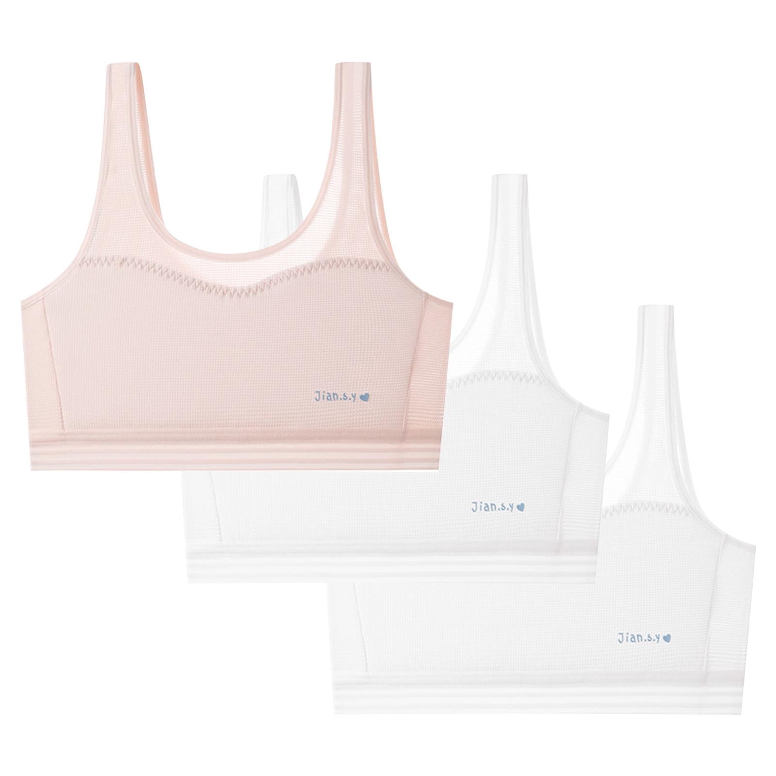 ZACPNCV 3PC Training Bras for Girls Sports Bra Yoga Strappy Scoop Neck ...