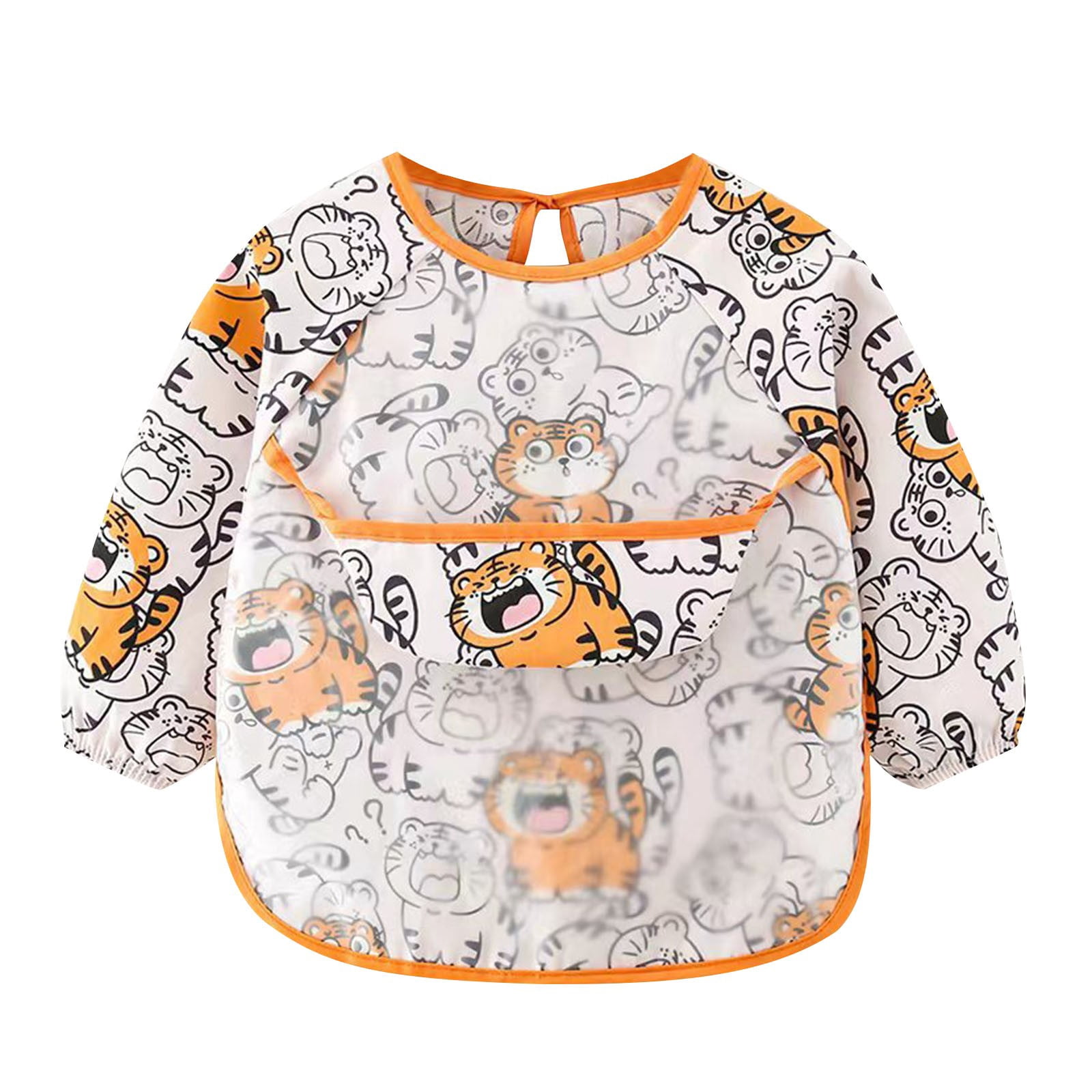 ZACPNCV Baby Bib Cute Full Sleeve Bib Outfit Waterproof Bibs for ...