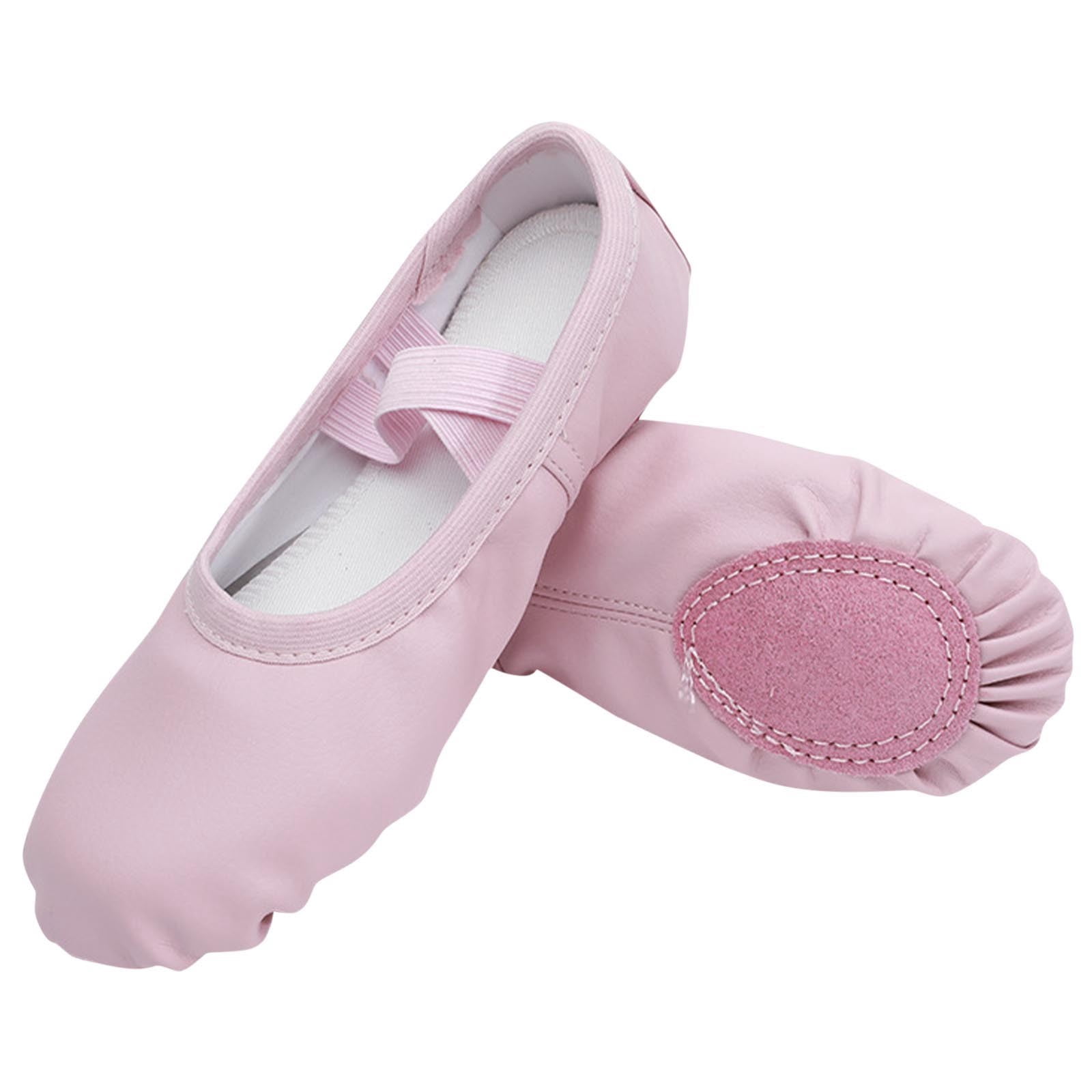 ZACPNCV Ballet Shoes for Girls Cute Bow Satin Dance Flats Practice ...