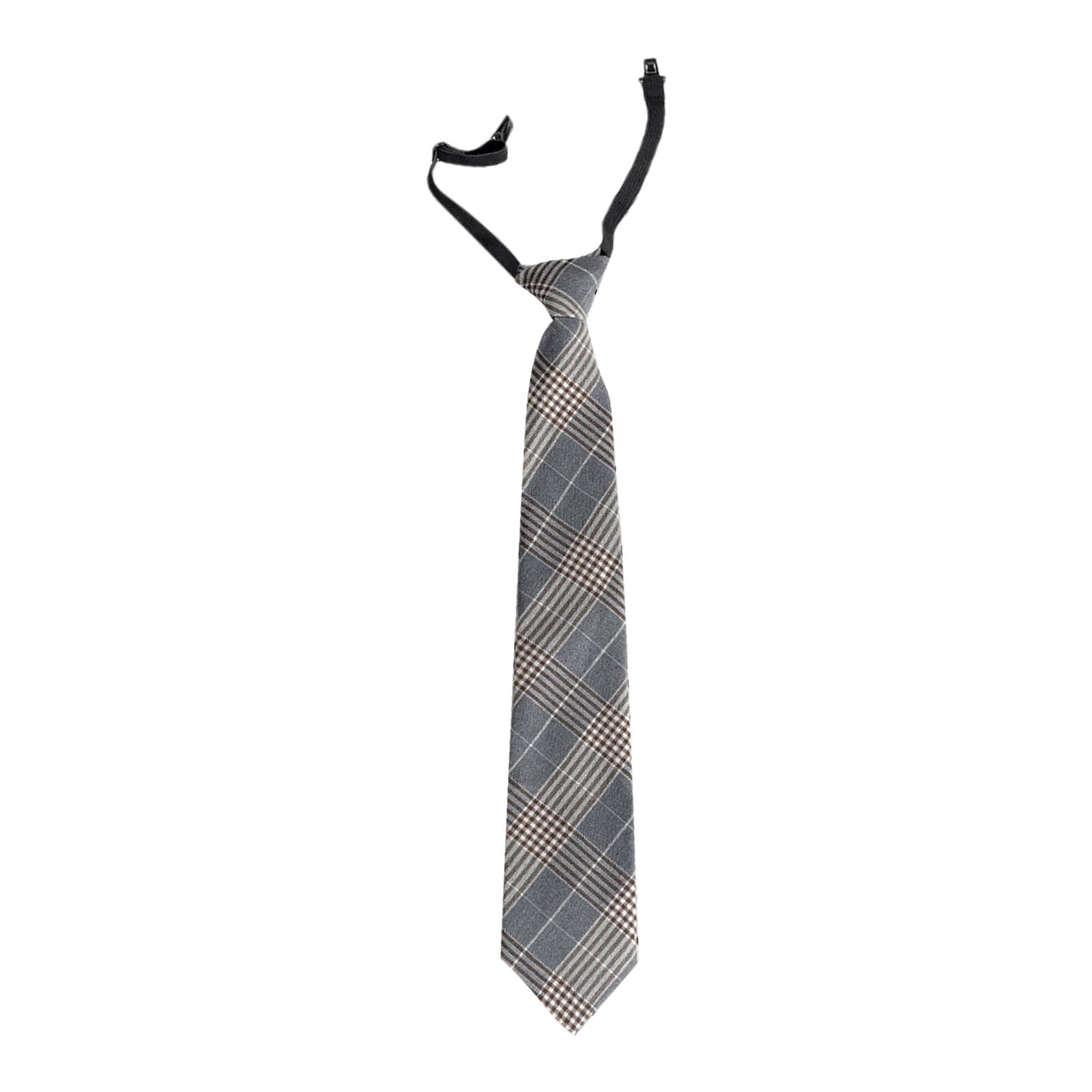 ZACPNCV Boys Necktie Pre-tied Adjustable Neck Strap Tie Plaid Zipper ...
