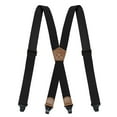 ZACPNCV Classic Mens Suspenders with 4 Clips 1.4 Inch Elastic Webbing X ...