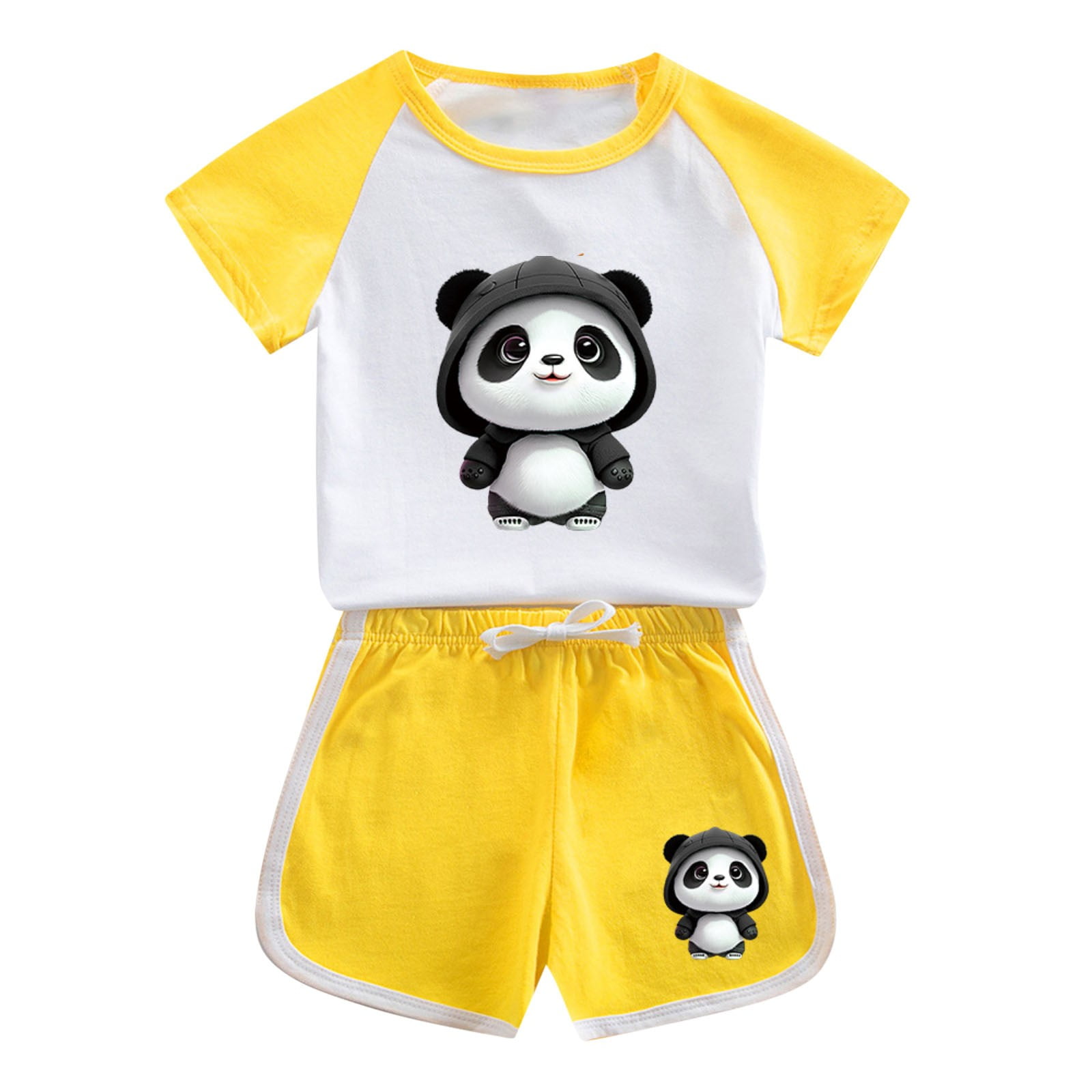 ZACPNCV Girls 2 Piece Outfits Print Vacation Tee Top and Shorts ...