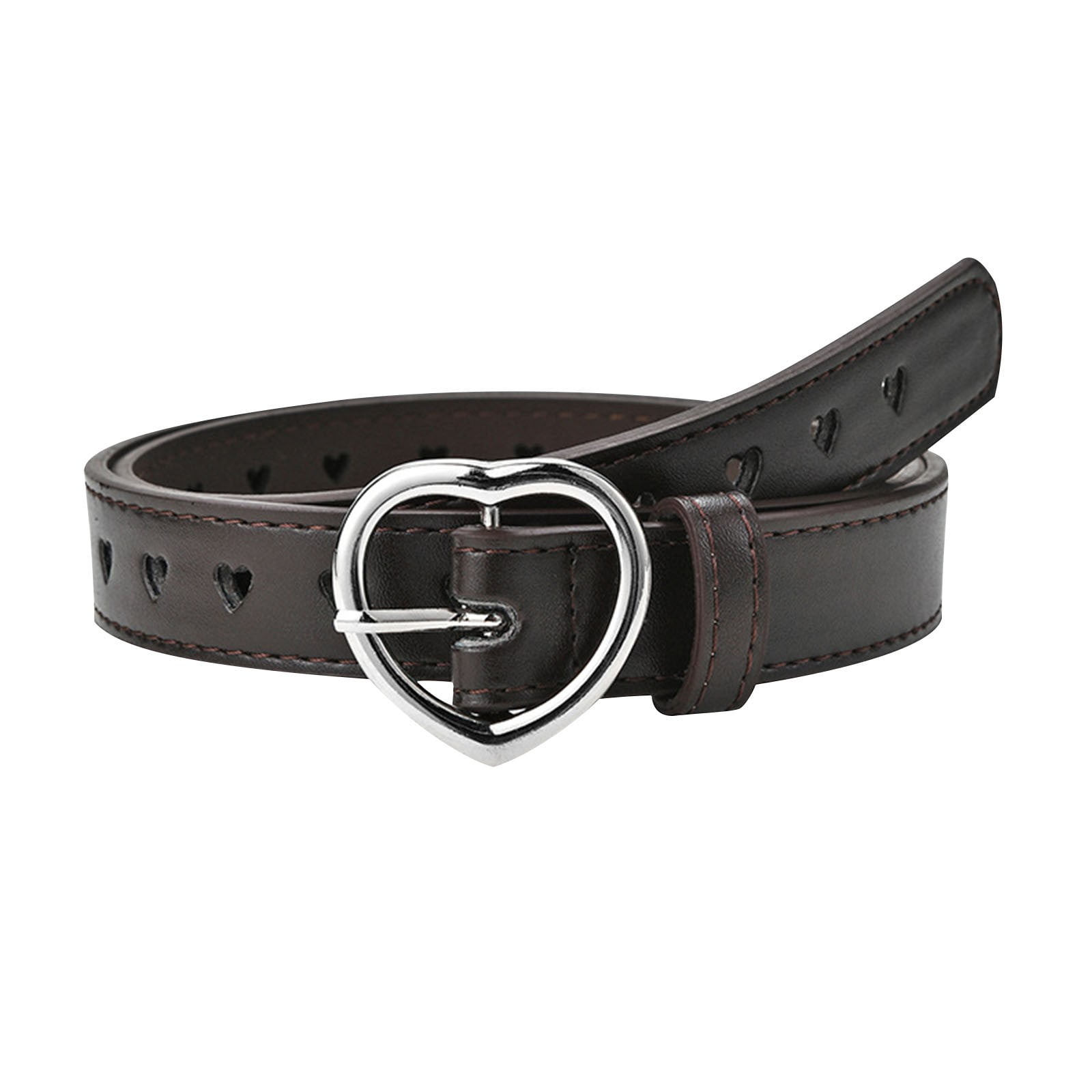 ZACPNCV Girls Belt Cute Heart Shape With Metal Buckle Elastic Stretch ...
