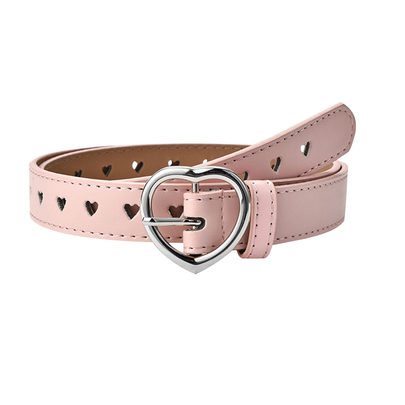 ZACPNCV Girls Belt Cute Heart Shape With Metal Buckle Elastic Stretch ...