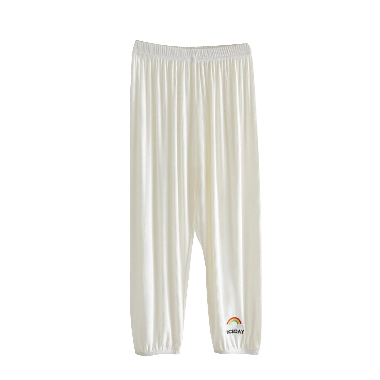 ZACPNCV Girls Capri Pants Kids Summer Preppy Cropped Pants Wide Leg ...