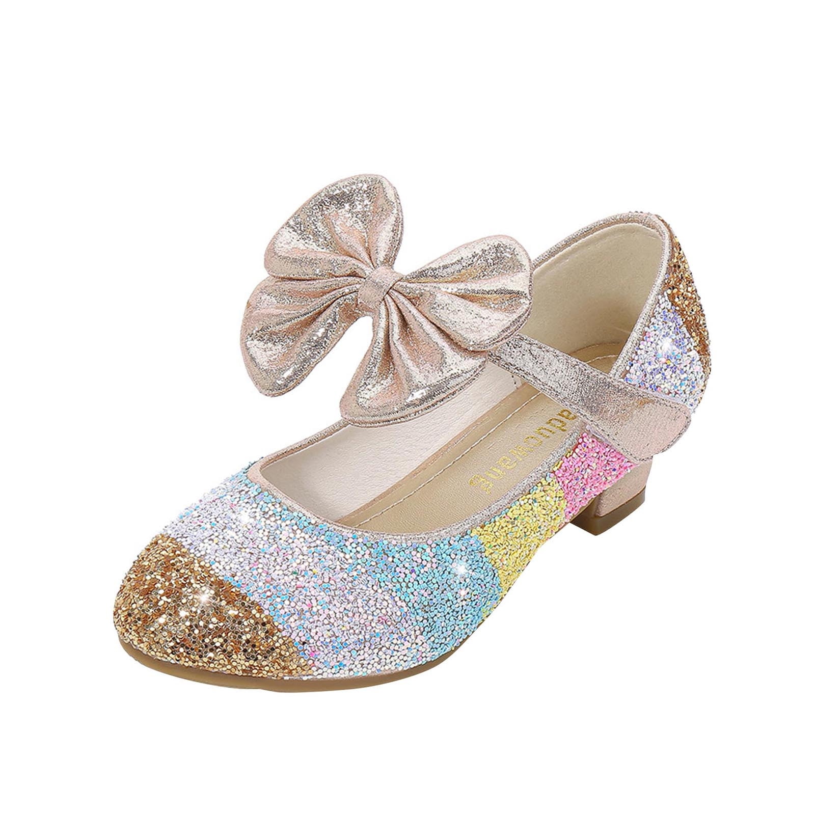 ZACPNCV Girls Dress Shoes Mary Jane Low Heel Party Flower Wedding ...
