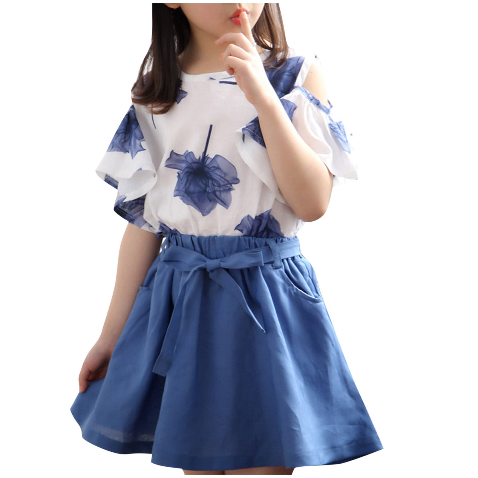 ZACPNCV Girls Metallic Skater Skirt Sparkly Shiny Flared Pleated A-Line ...