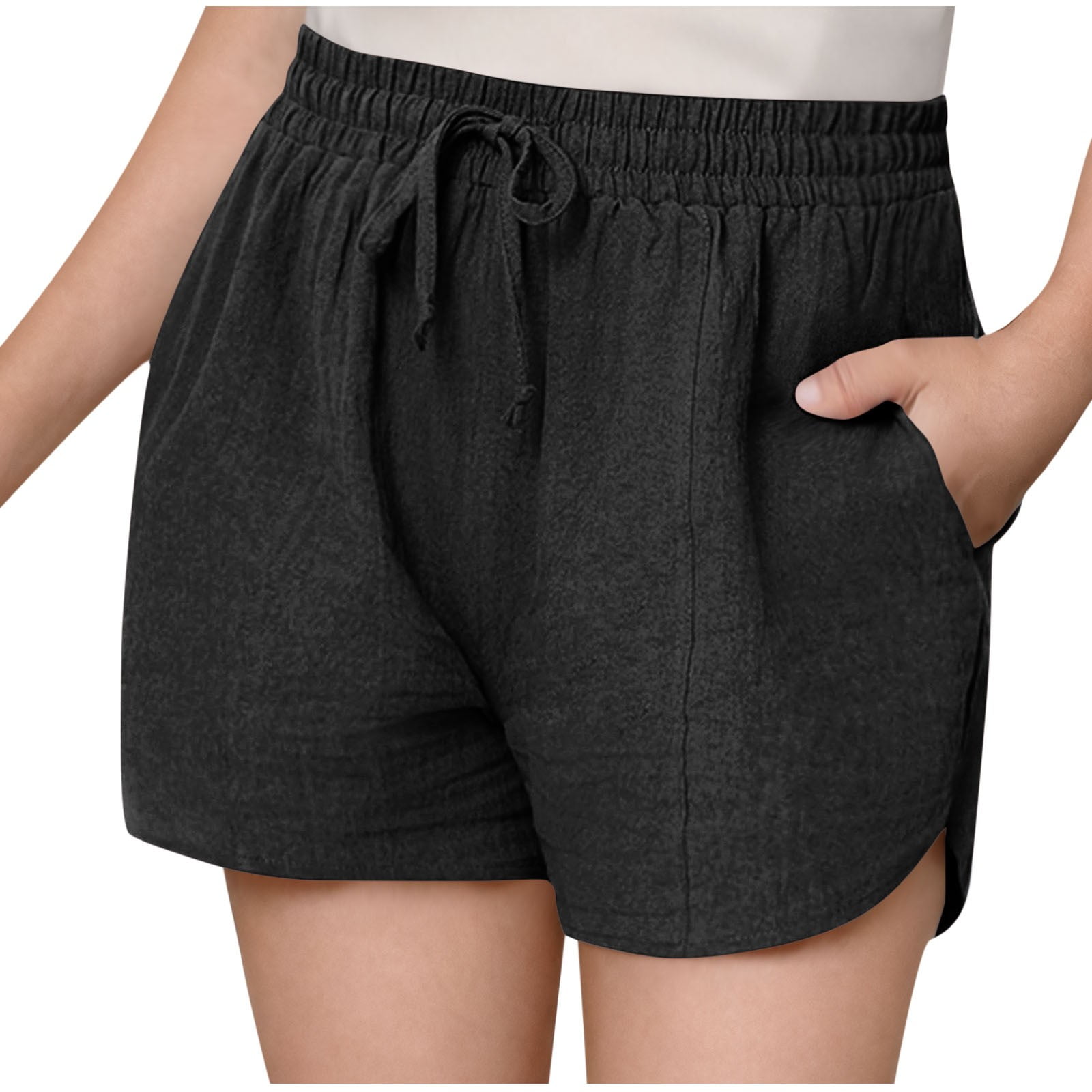 ZACPNCV Girls Paper Bag Shorts High Waisted Lace-Up Cute Ruffle Casual ...