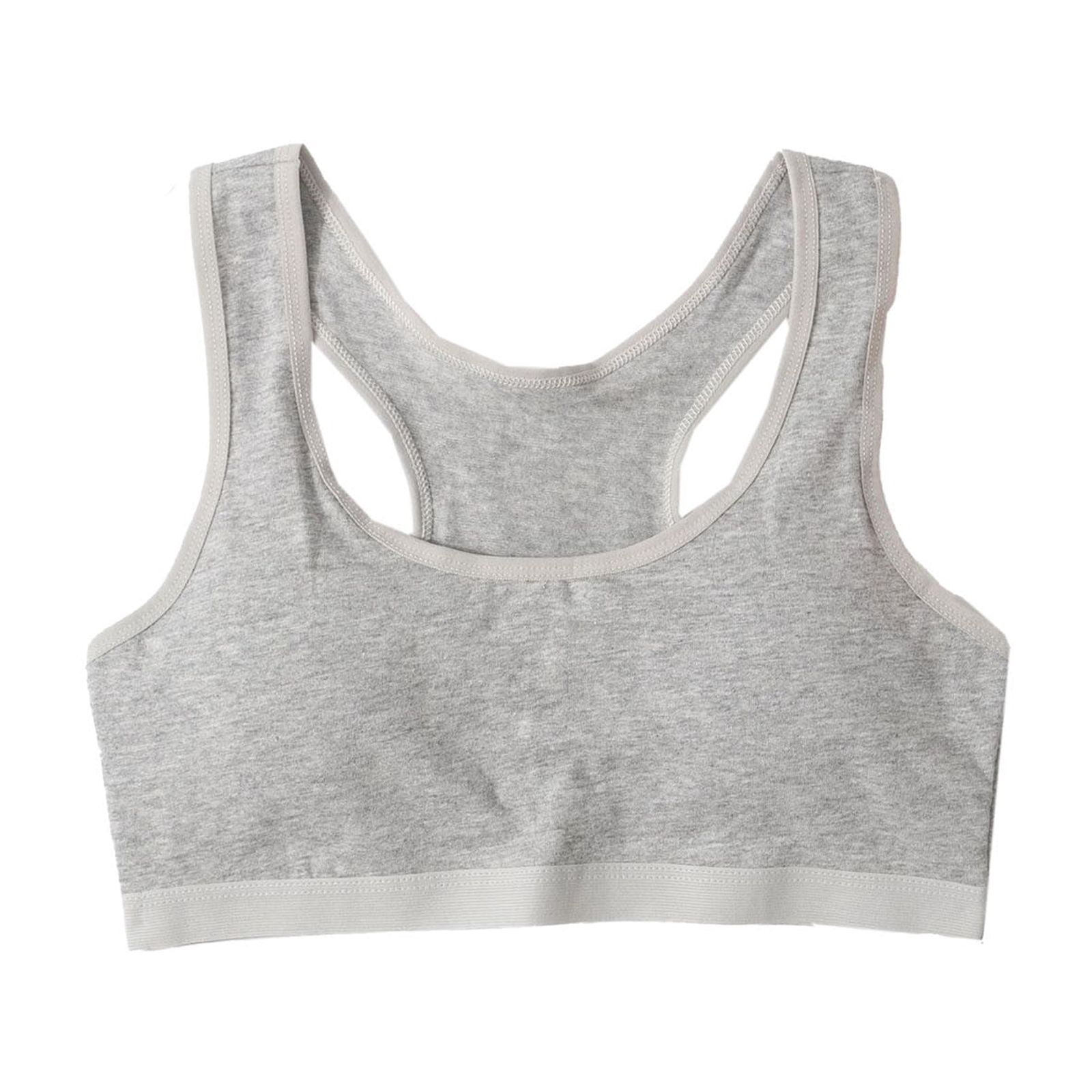 ZACPNCV Girls Seamless Training Bra Crop Sports Bra Pack Gray 7-11 ...