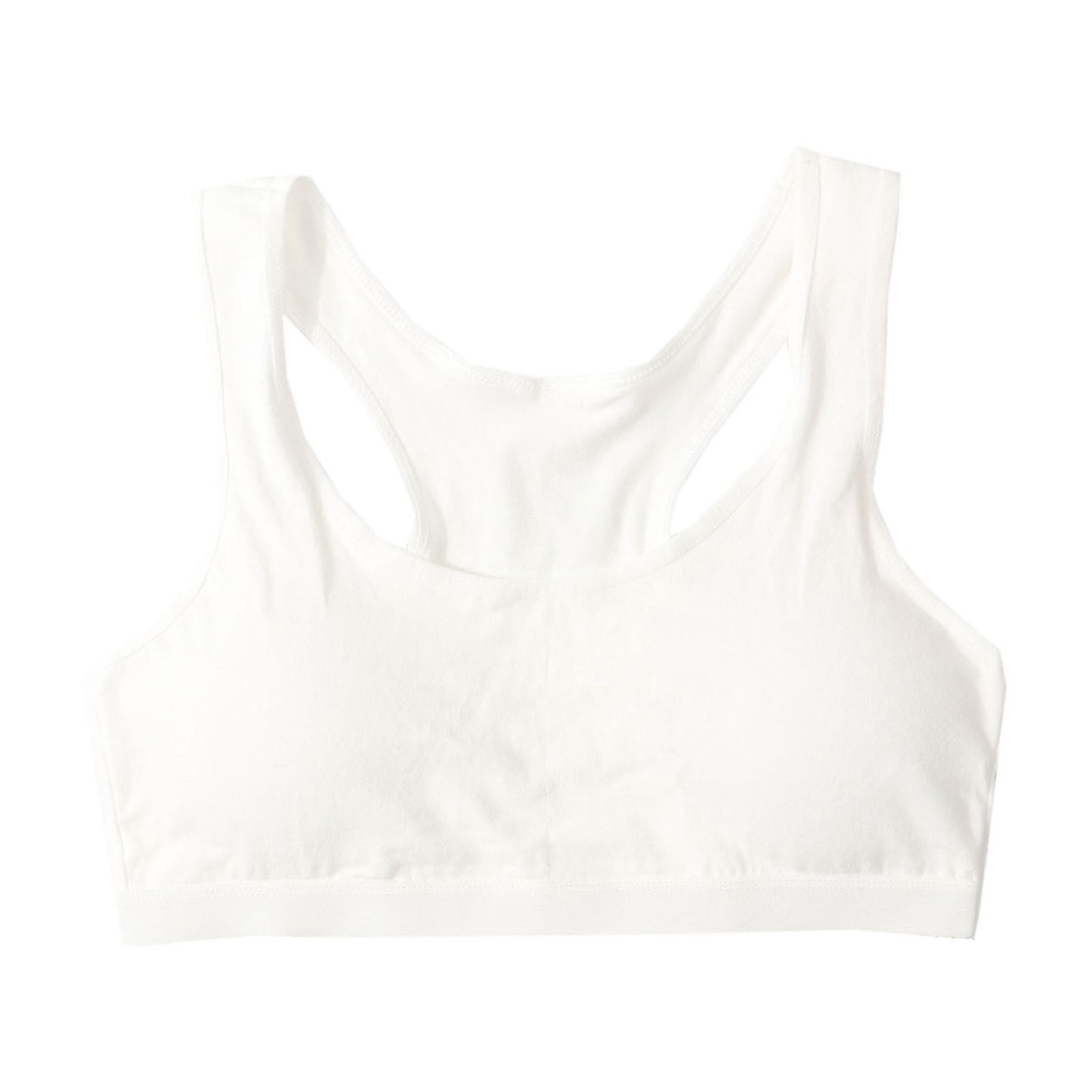 ZACPNCV Girls Seamless Training Bra Crop Sports Bra Pack White 7-11 ...