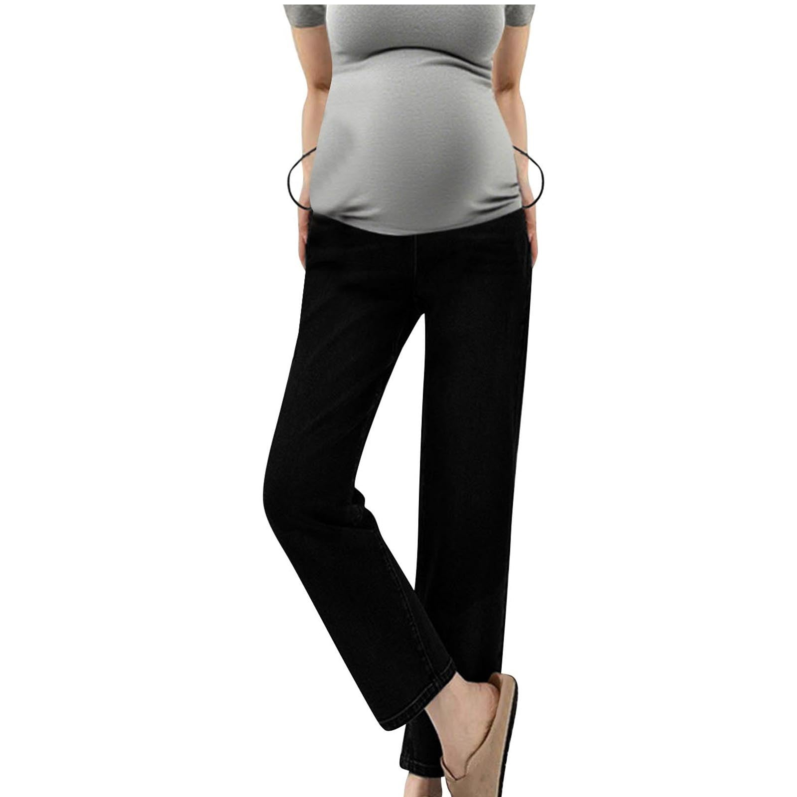 ZACPNCV Maternity Jeans Straight Leg Denim Maternity Pants Stretchy ...