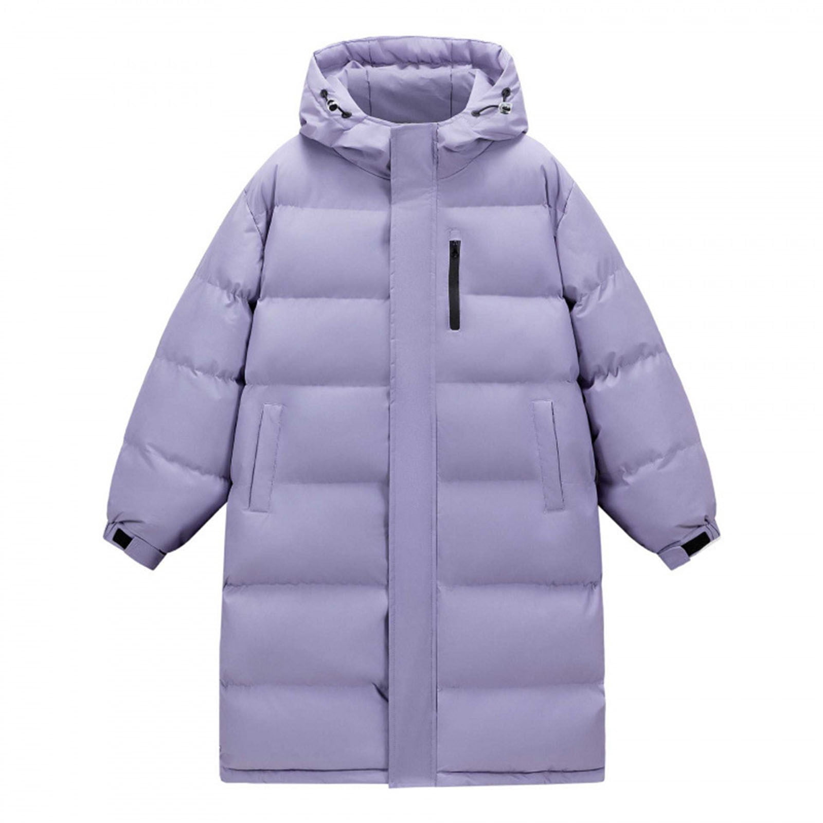 ZACPNCV Men's Winter Hooded Jacket Long Thick Warm Down Cotton Padded ...
