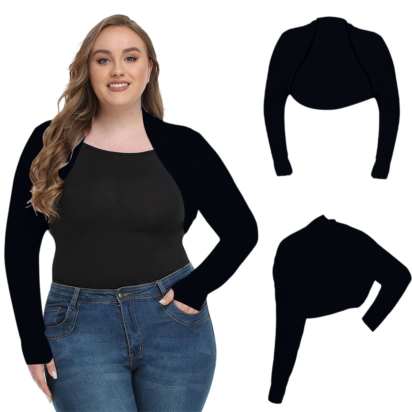 ZACPNCV Plus Size Women Fingerless Sun Protection Sleeves Arm Cover UPF ...