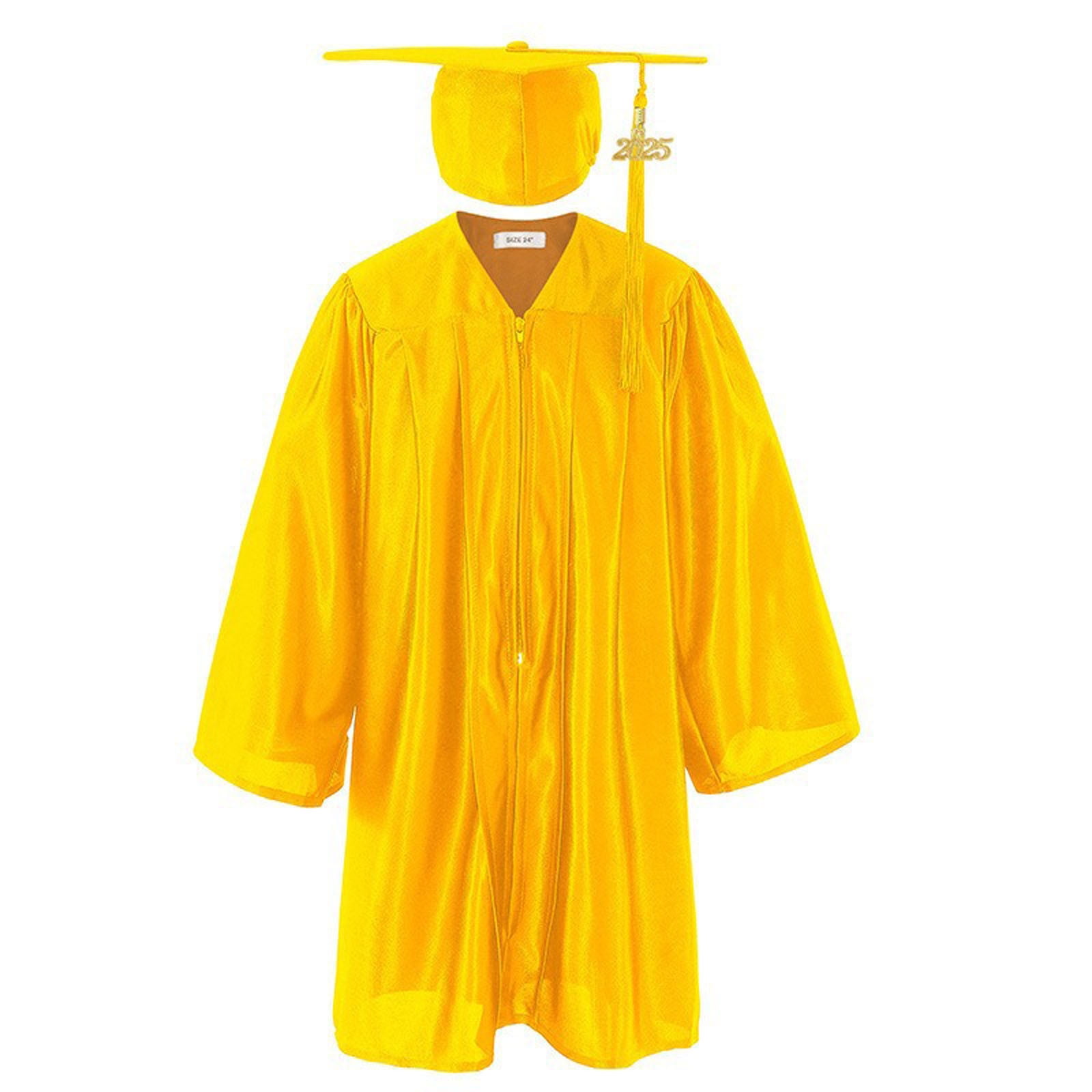 ZACPNCV Shiny Child Graduation Cap Gown Tassel and 2025 Charm Set ...