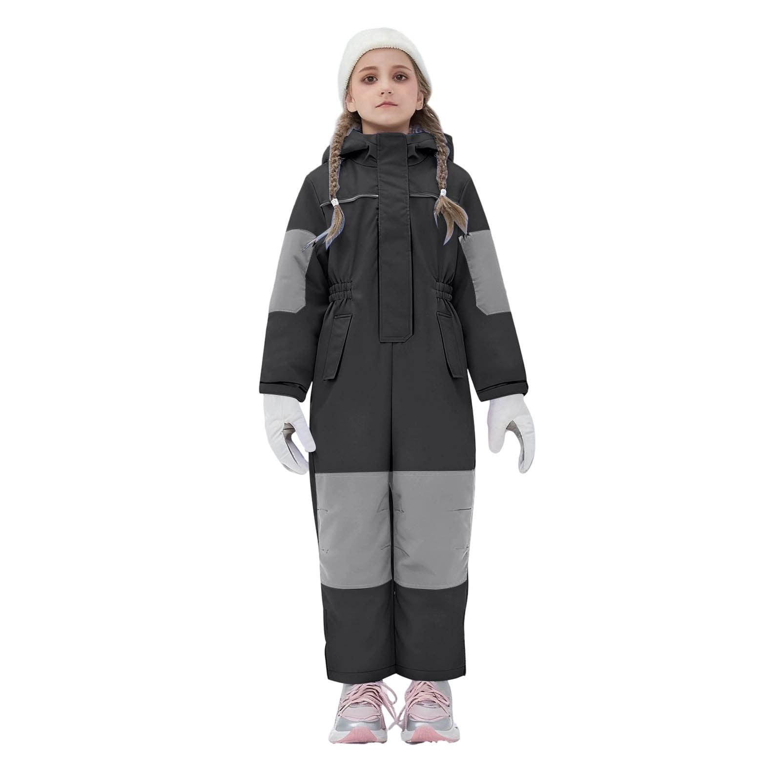 ZACPNCV Snow Suit for Kids Boys Girls One Piece Snowsuit Waterproof ...