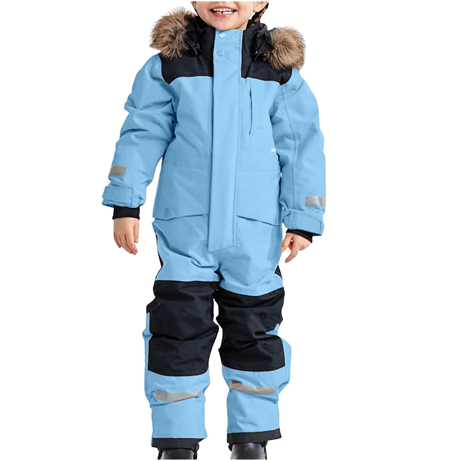 ZACPNCV Snow Suit for Kids Toddler Bibs Snowsuit Boys Girls Overalls ...