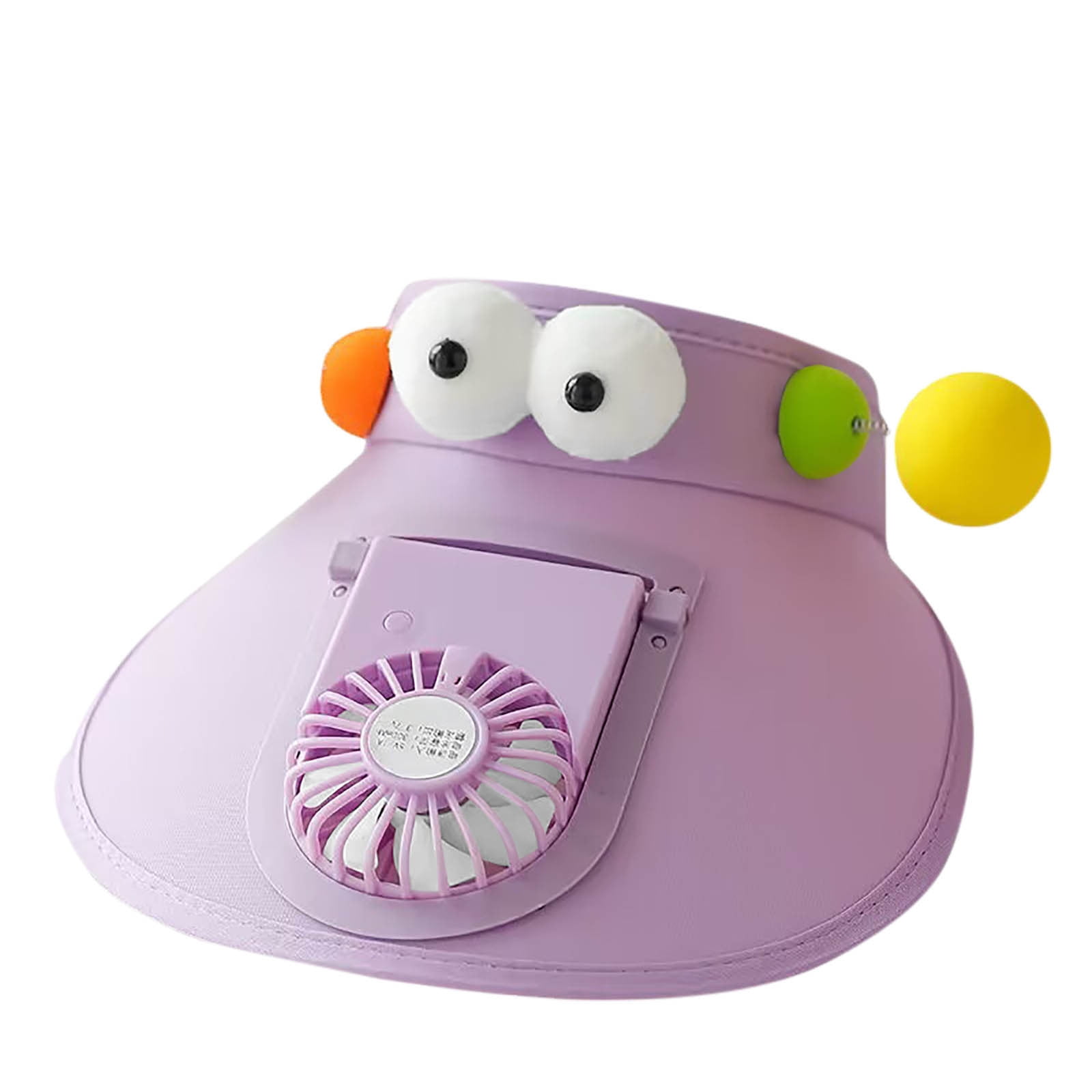 ZACPNCV Sun Visors Hat with Fan for Kids Fan Visor Hat Large Area Sun ...