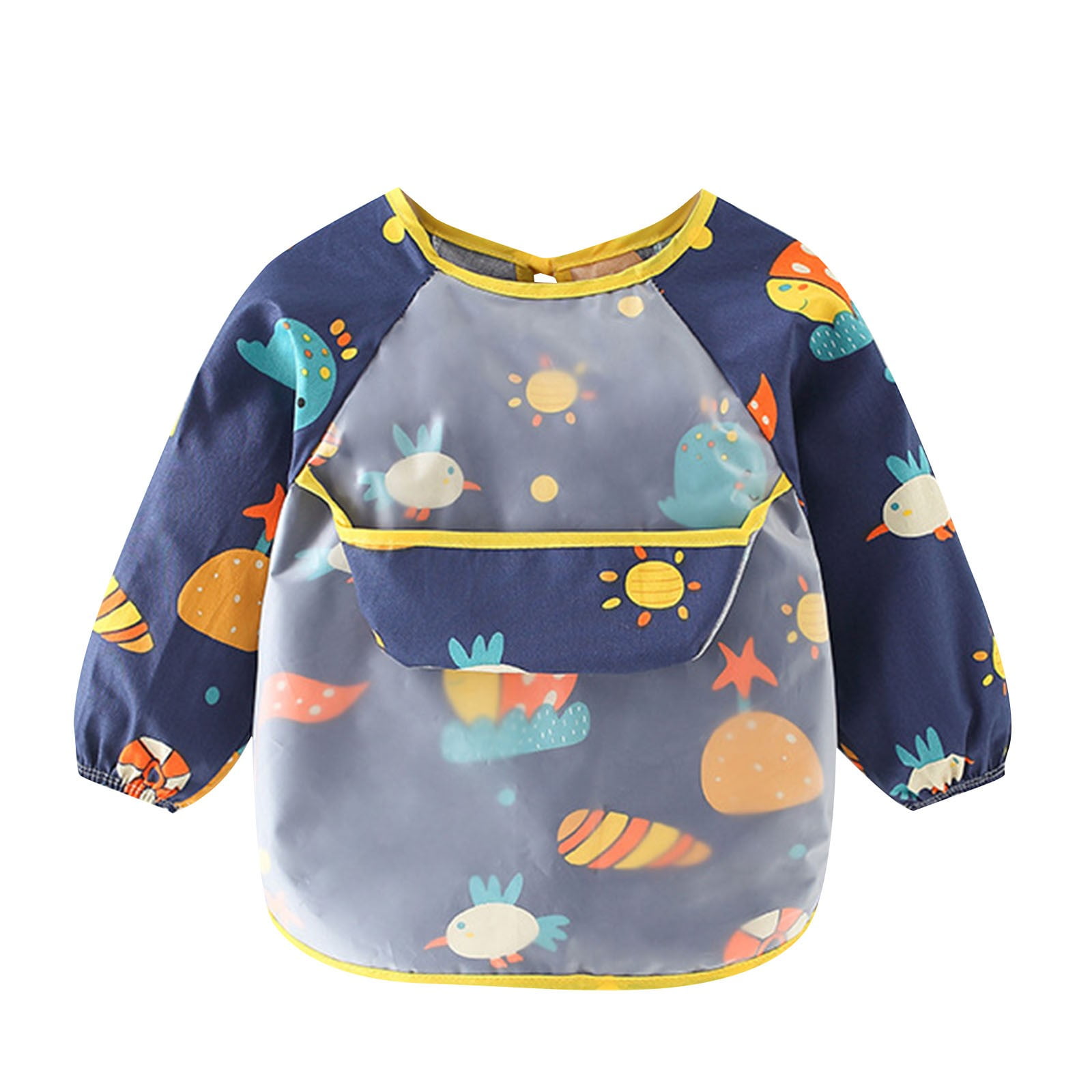 ZACPNCV Toddler Baby Long sleeve Bib for Eating Feeding Baby Led ...