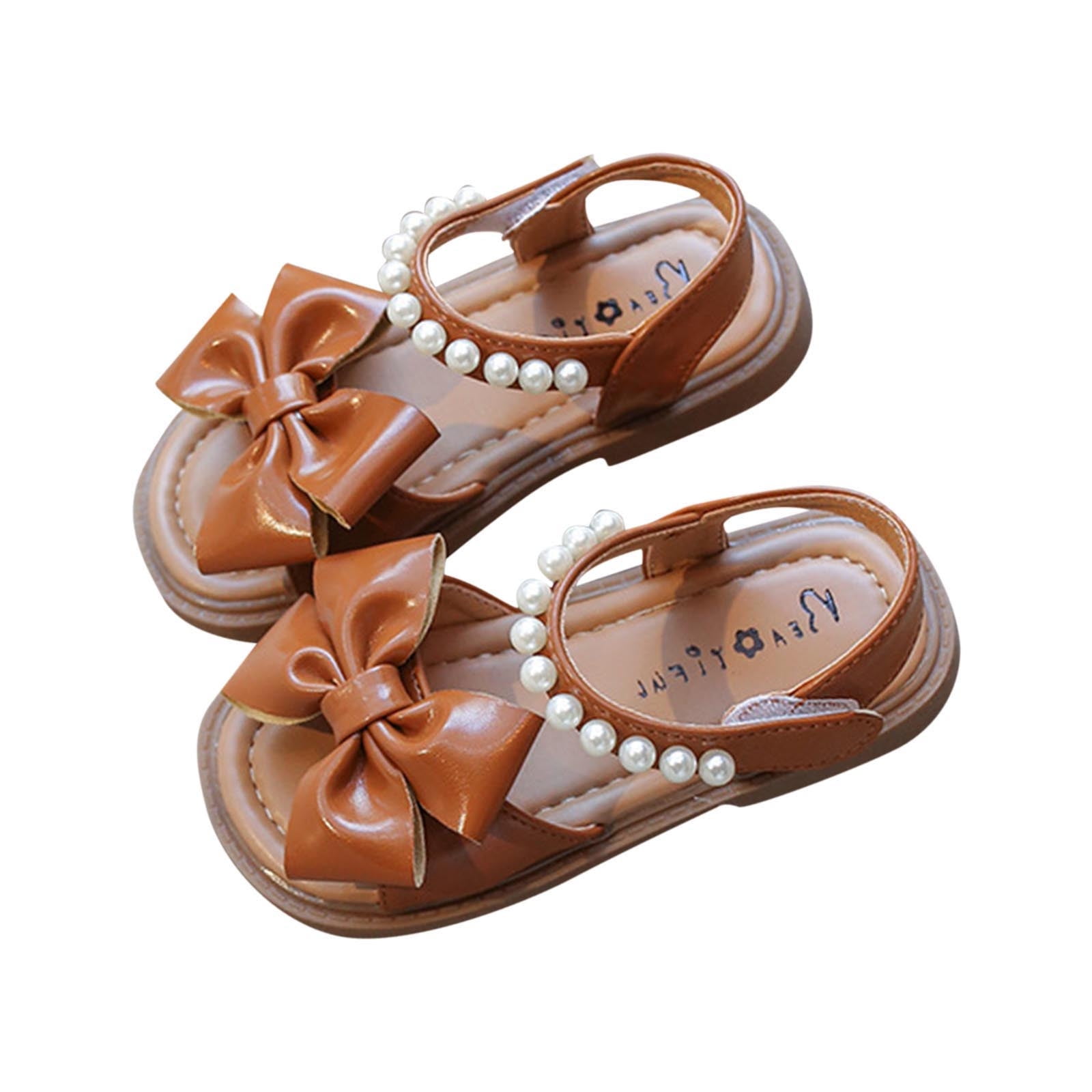 ZACPNCV Toddler Girl Sandals Kids Summer Dress Shoes Open Toe Flats ...