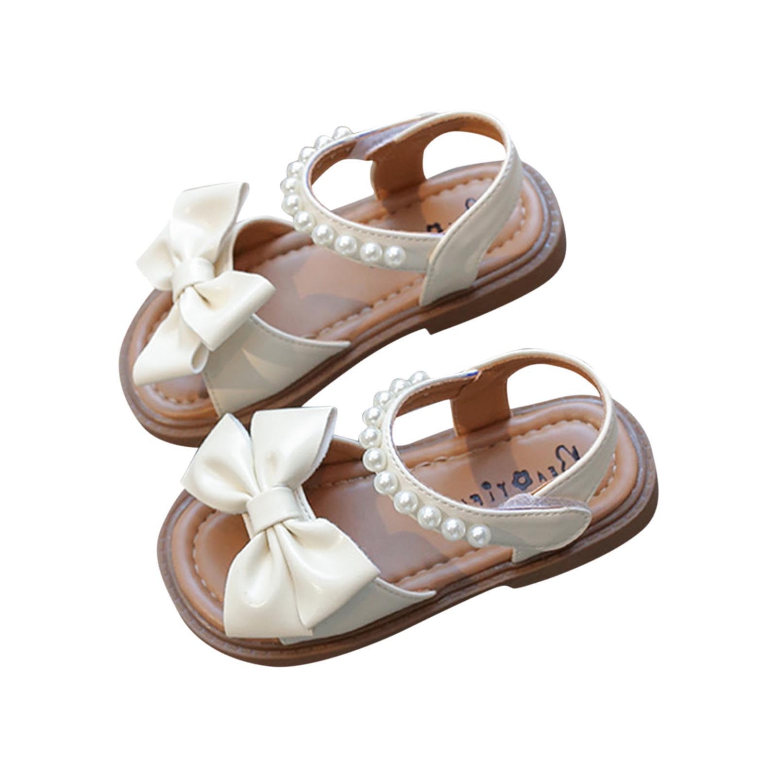 ZACPNCV Toddler Girl Sandals Kids Summer Dress Shoes Open Toe Flats ...