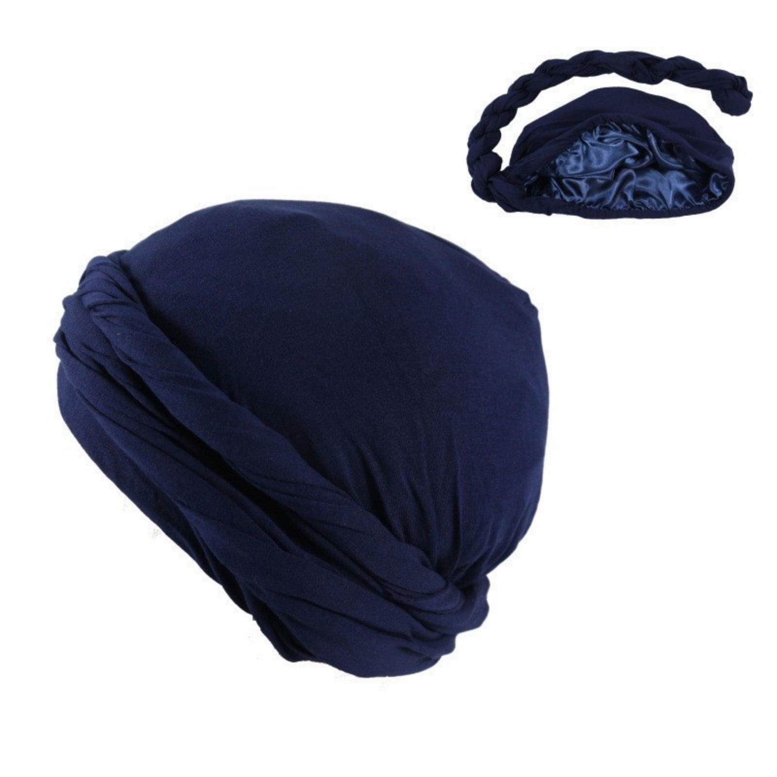 ZACPNCV Upgraded Satin Lined Halo Turban Durag for Men &Women Sleeping ...