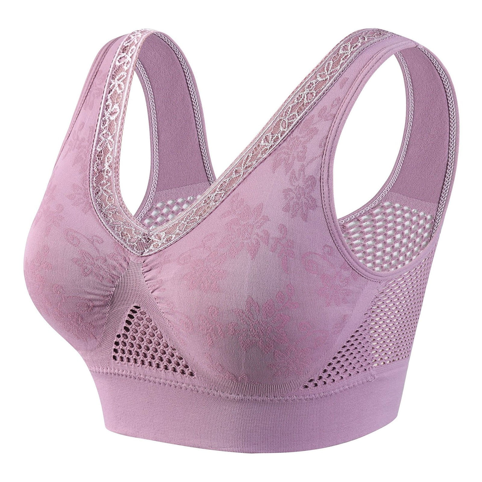 ZACPNCV Womens Bra No Underwire Seamless Wireless Bra with Soft Support ...
