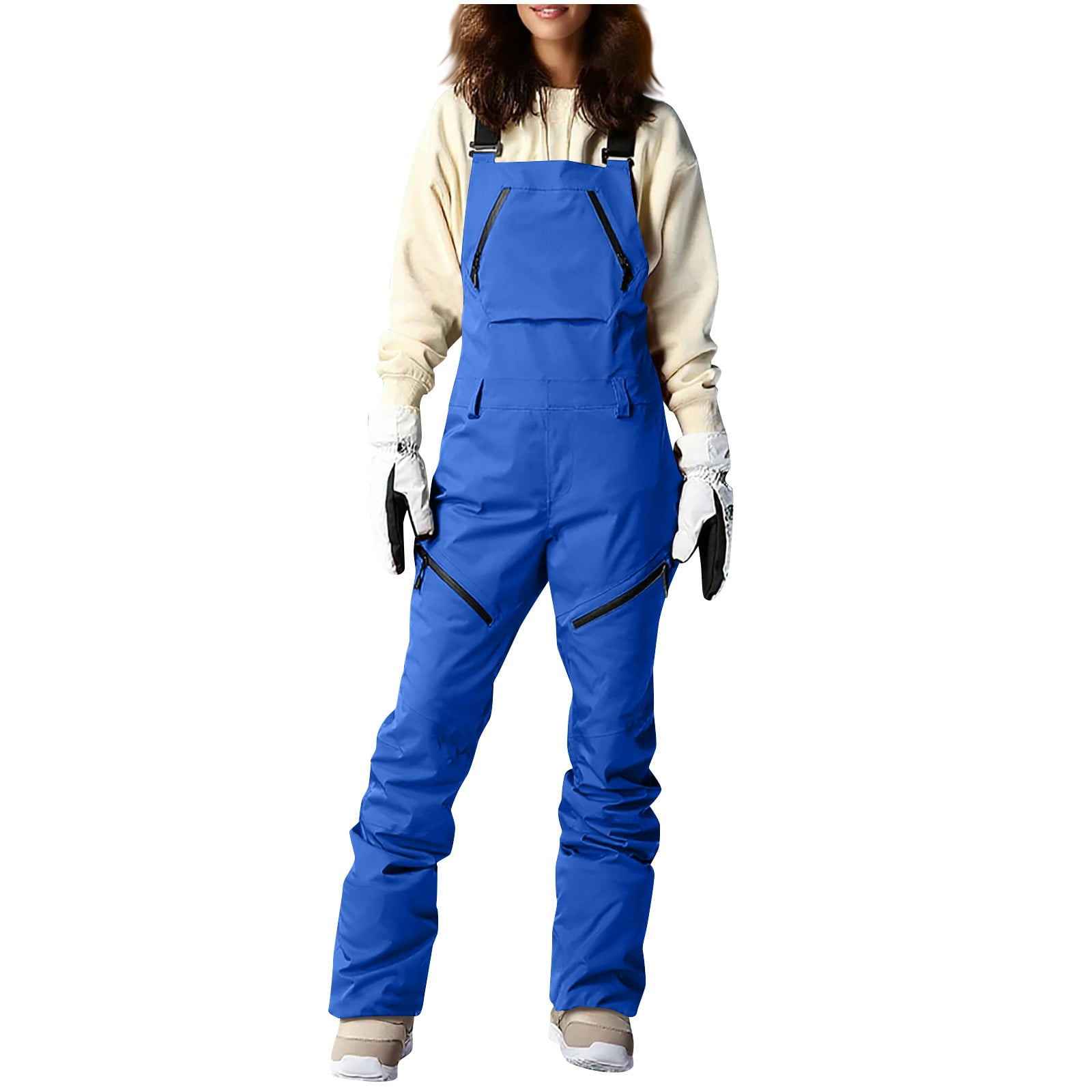 ZACPNCV Womens Snowsuit Pants Waterproof Insulated Bib Overalls ...